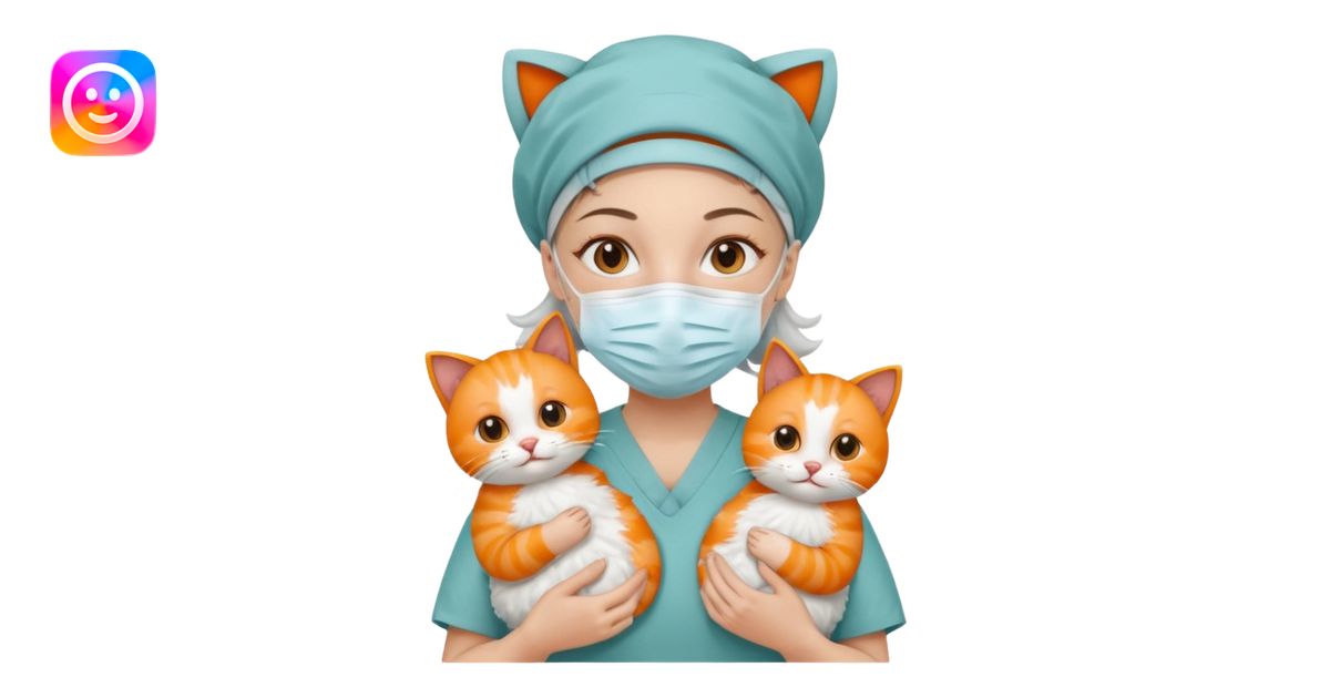 scrub nurse with cats emoji | AI Emoji Generator