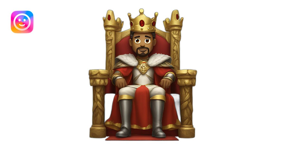 king sitting on a throne emoji | AI Emoji Generator