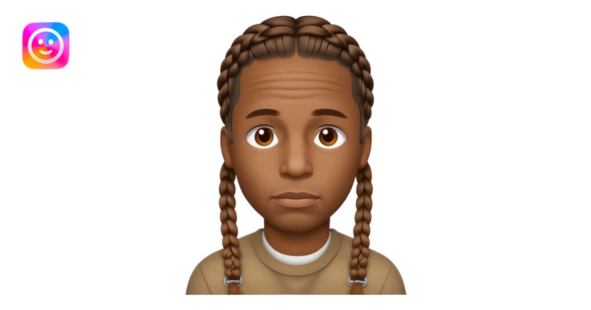 Create an iOS-style emoji of Travis Scott. Neutral facial expression ...