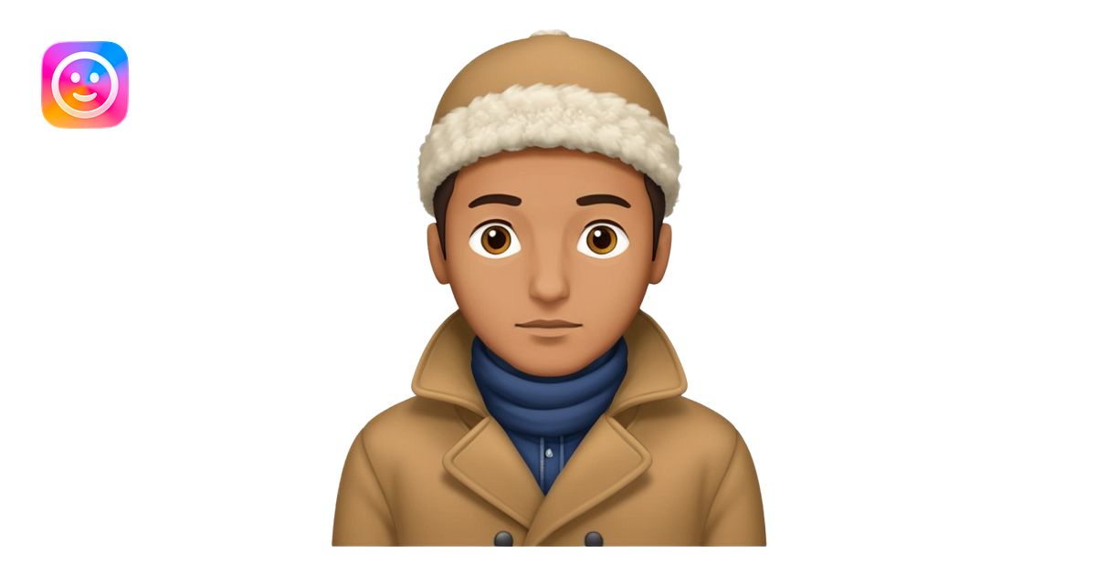 muslim man waiting outside in cold emoji | AI Emoji Generator