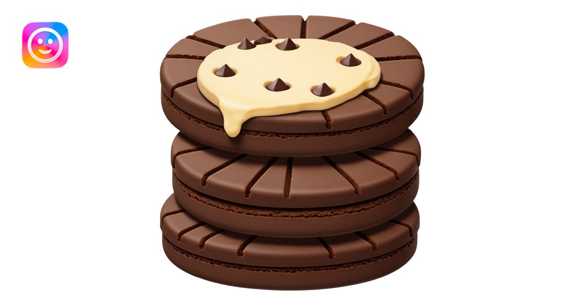 Full chocolate shortbread cookies (without chocolate chips) emoji | AI ...