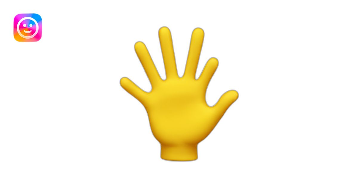 Yellow Waving hand emoji | AI Emoji Generator
