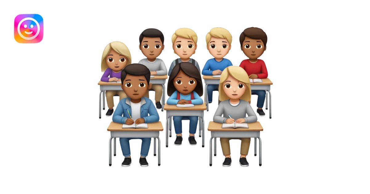 tired students in a class emoji | AI Emoji Generator