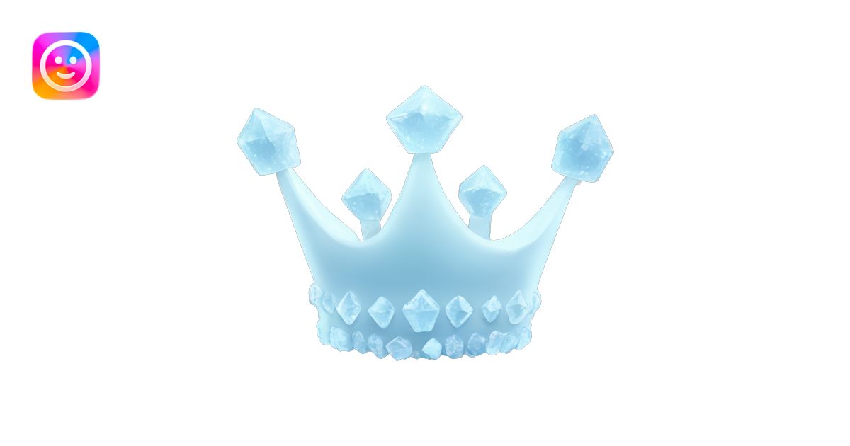 a crown made out of ice crystals emoji | AI Emoji Generator