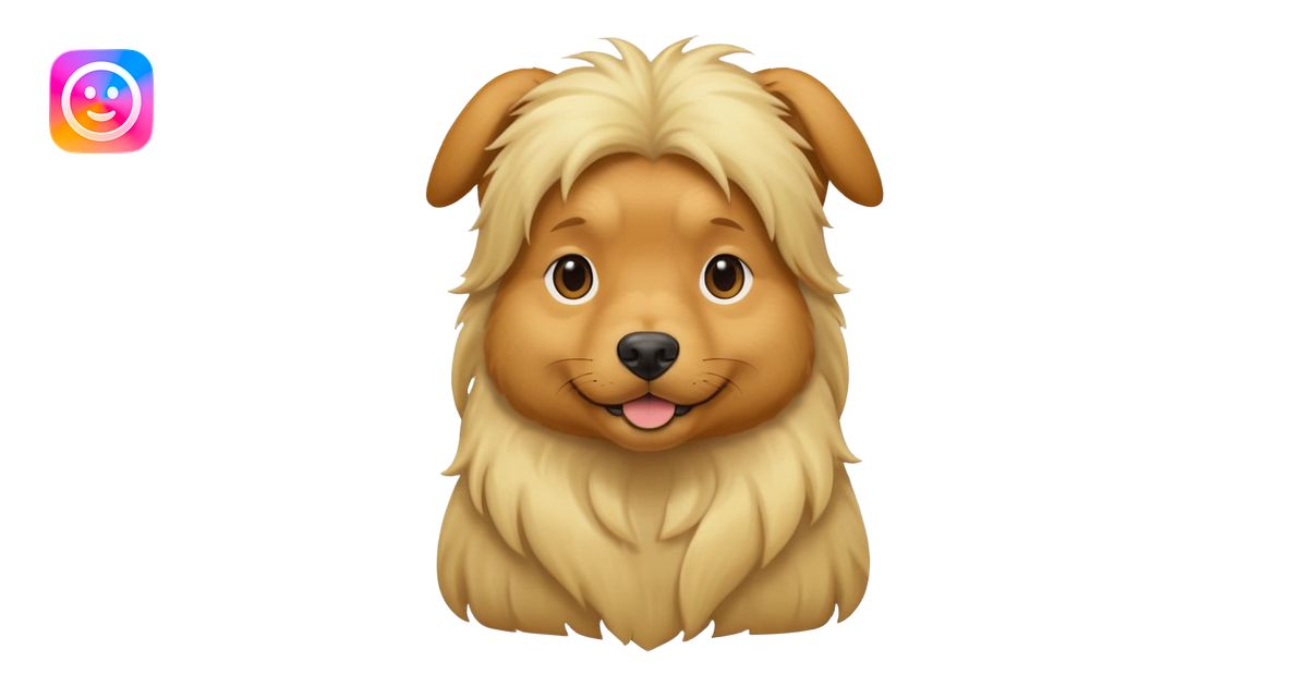 dog with long blonde hair emoji | AI Emoji Generator