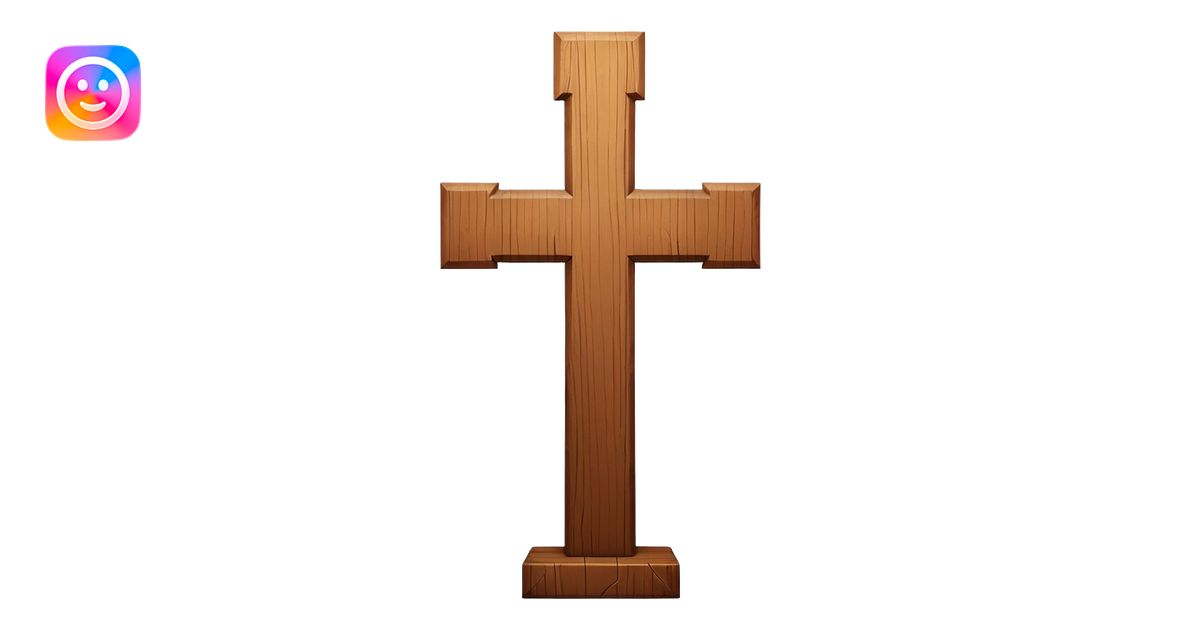 wooden christian cross emoji | AI Emoji Generator