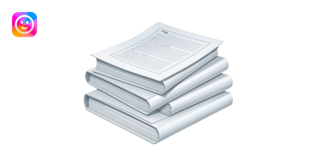 big Pile of patent papers emoji | AI Emoji Generator