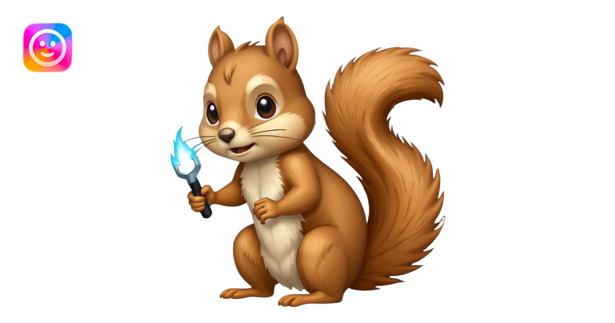 Squirrel getting electrocuted emoji | AI Emoji Generator