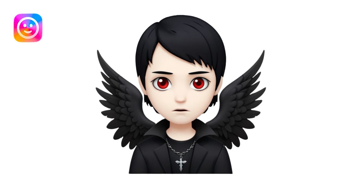 angel vampire paper angels wings emo emoji | AI Emoji Generator