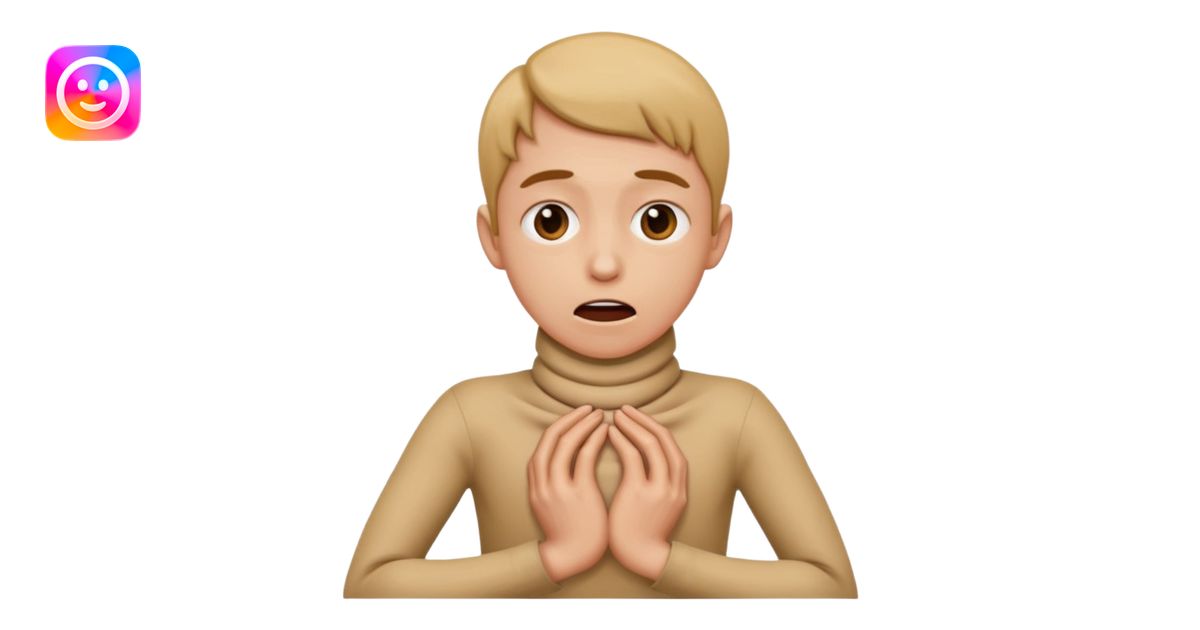 a bust of a person pretending to strangle themselves emoji | AI Emoji ...