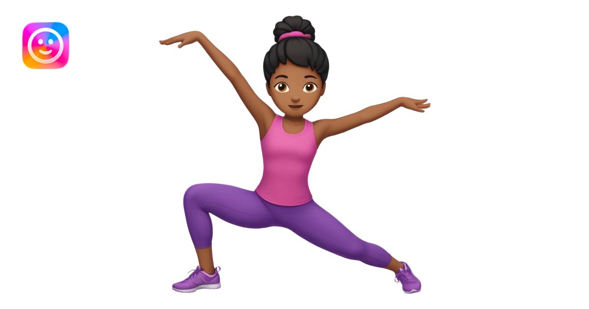 Black girl stretching down emoji | AI Emoji Generator
