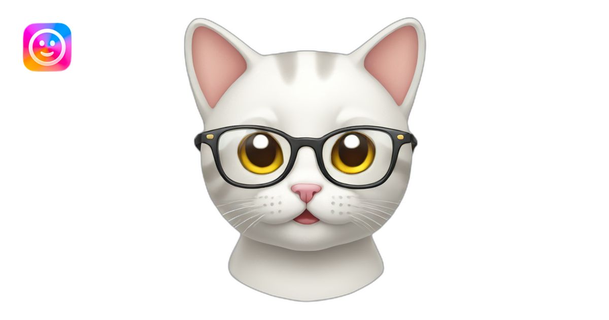 cat with glass emoji | AI Emoji Generator