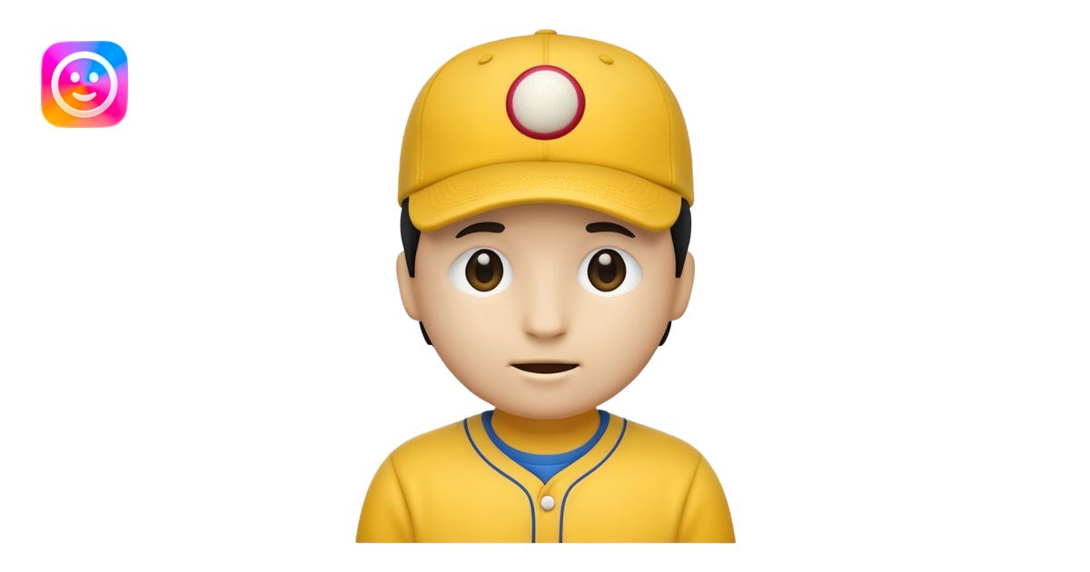 an emoji with no face with a baseball cap on emoji | AI Emoji Generator