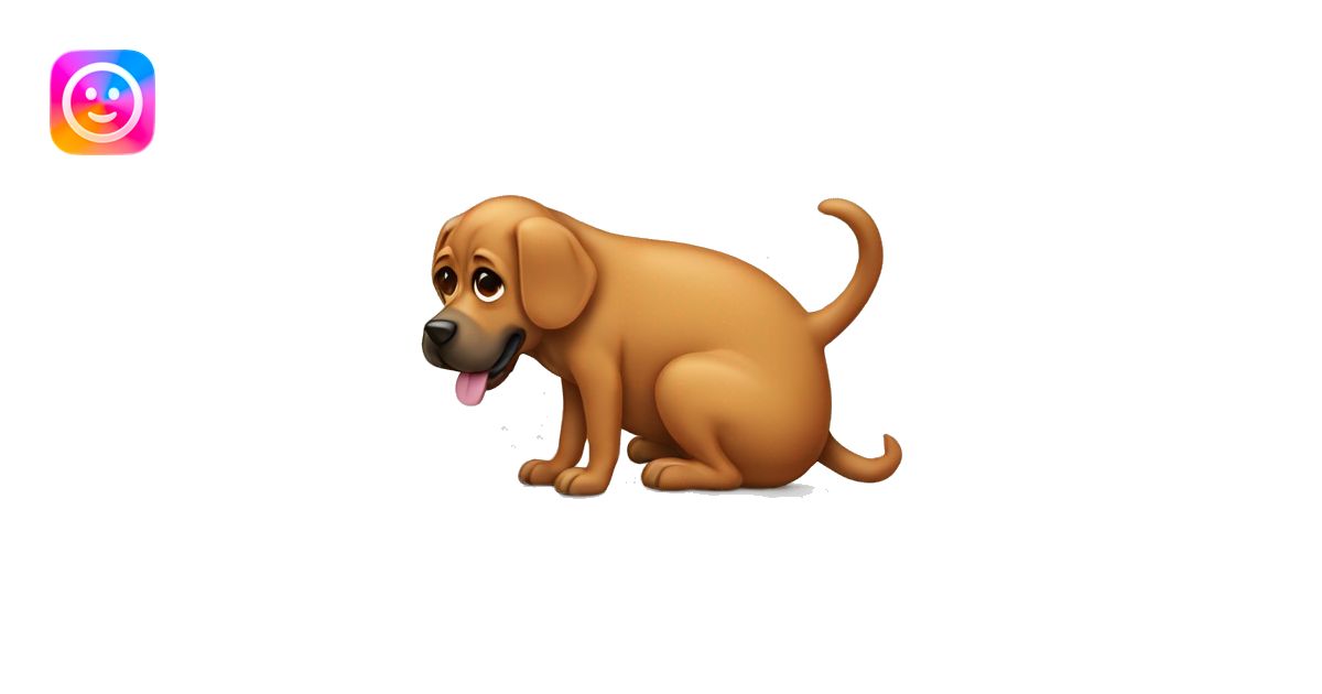 Dog pooping emoji | AI Emoji Generator
