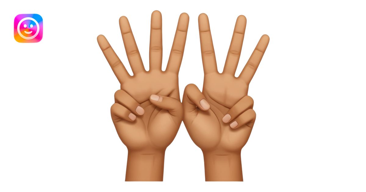 two peace hand sign but one is flipped the other way touch the other ...