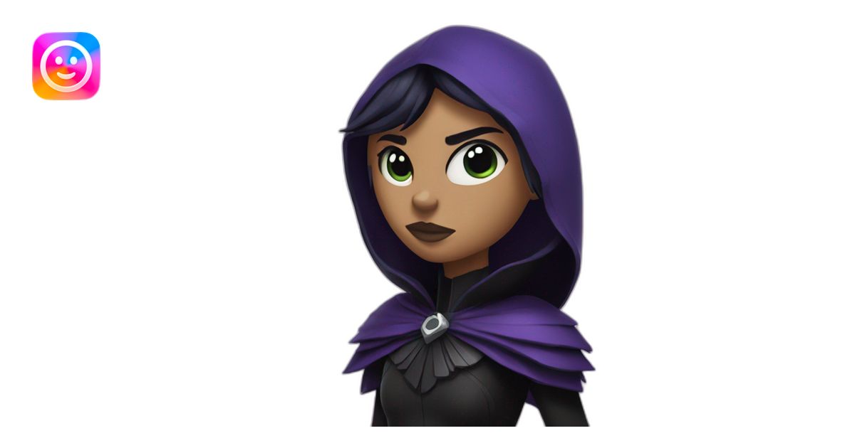 Raven from Teen Titans emoji | AI Emoji Generator