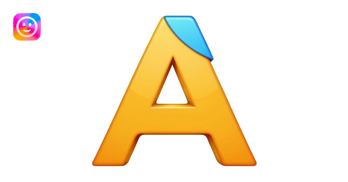 letter A bright and recognizable emoji | AI Emoji Generator