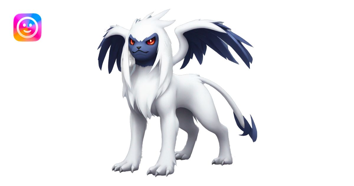 Edgy Cool Absol-Pokémon Full Body emoji | AI Emoji Generator