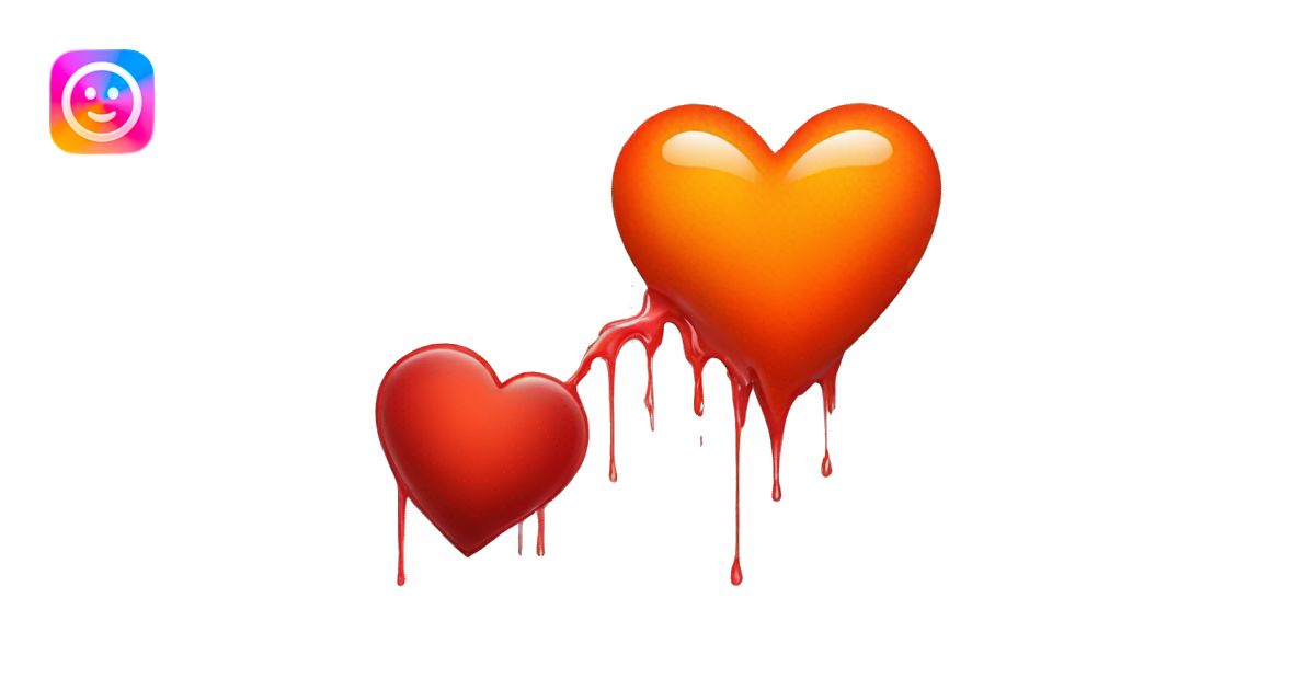 bleeding red heart glowing red-orange emoji | AI Emoji Generator
