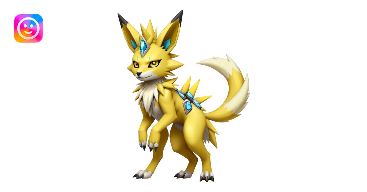 Cool Edgy Shiny Futuristic Ethereal Legendary Zeraora-Digimon-Jolteon ...