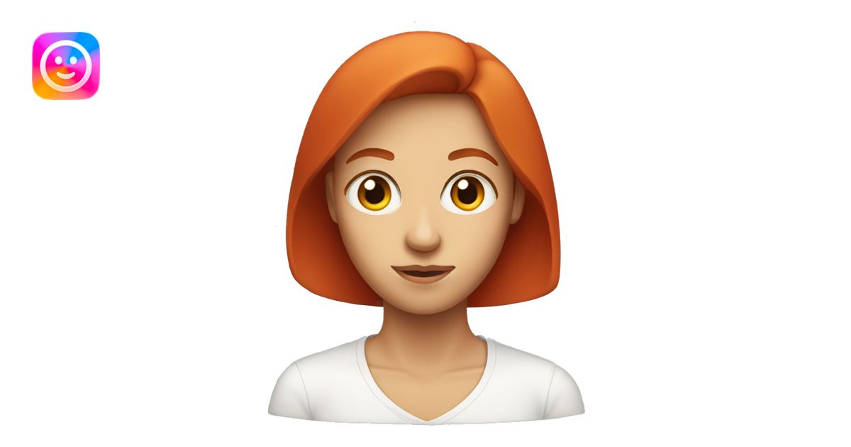 Red head slanted eyes emoji | AI Emoji Generator