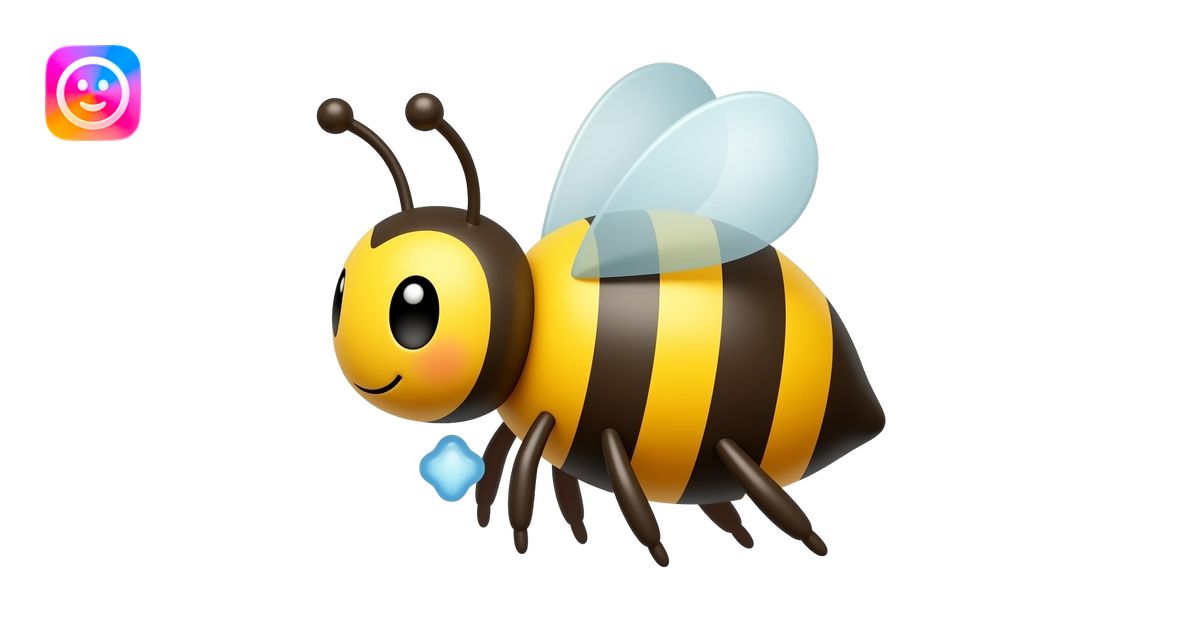 Cartoon bee emoji | AI Emoji Generator