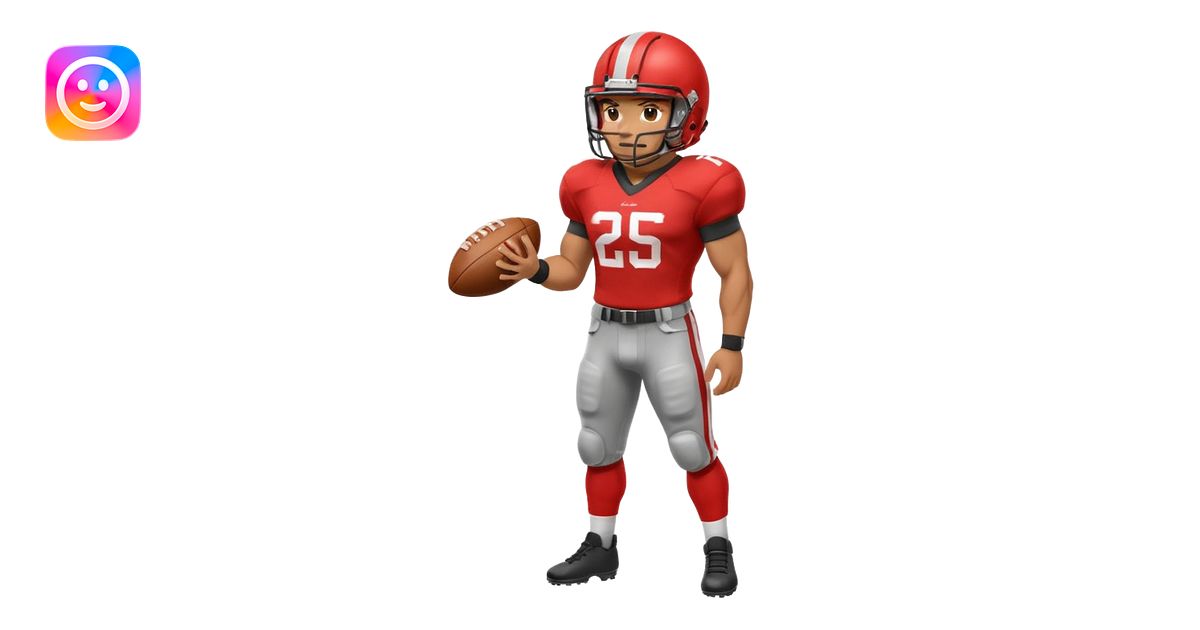 High resolution full body of a football player emoji | AI Emoji Generator