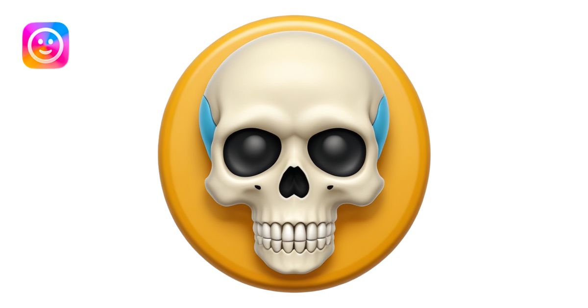 Skull Yo-Yo emoji | AI Emoji Generator