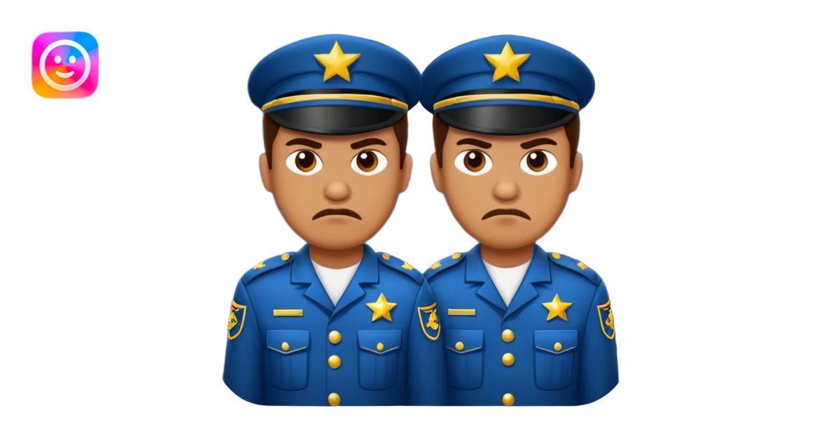 Angry guards at night with stars and moon emoji | AI Emoji Generator