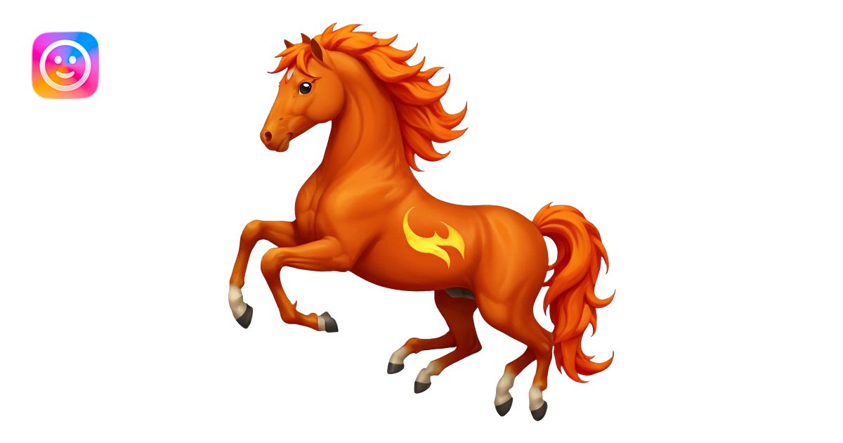 red fire horse emoji | AI Emoji Generator