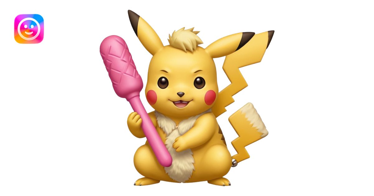 pikachu with dildo emoji | AI Emoji Generator