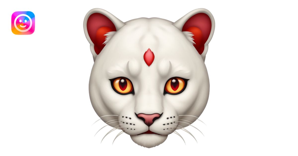 white panther emoji. As one would see on discord, that looks like ...