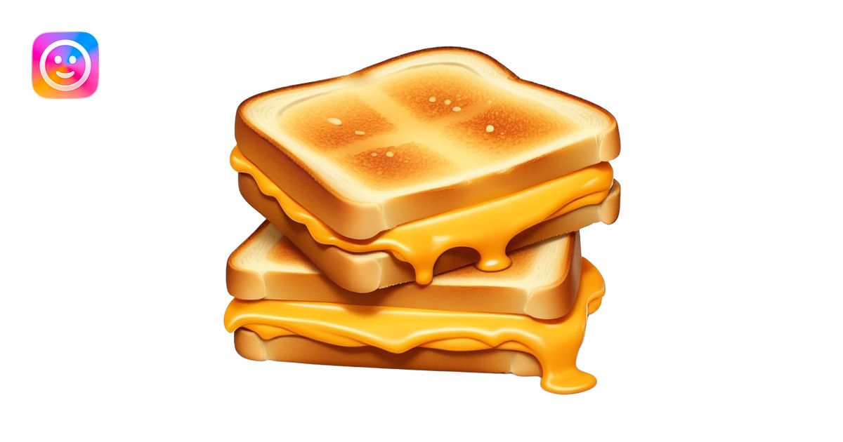 Grilled cheese being pulled apart emoji | AI Emoji Generator