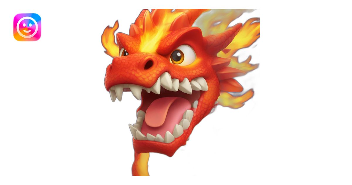 New Year's Fire Dragon emoji | AI Emoji Generator