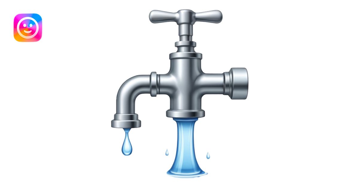 water pump with a tap, water flows from the tap emoji | AI Emoji Generator