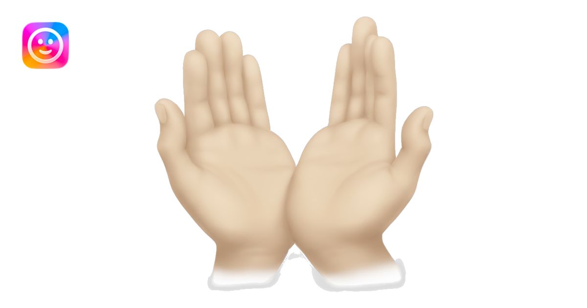 hands reaching in white abyss emoji | AI Emoji Generator