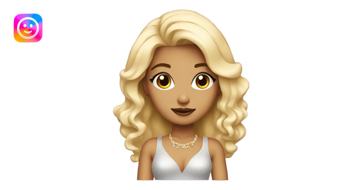 Glamorous girl pretty emoji | AI Emoji Generator