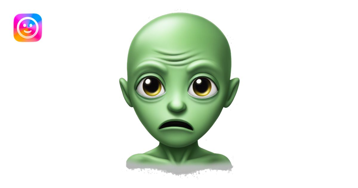 alien giving sassy side eye emoji | AI Emoji Generator