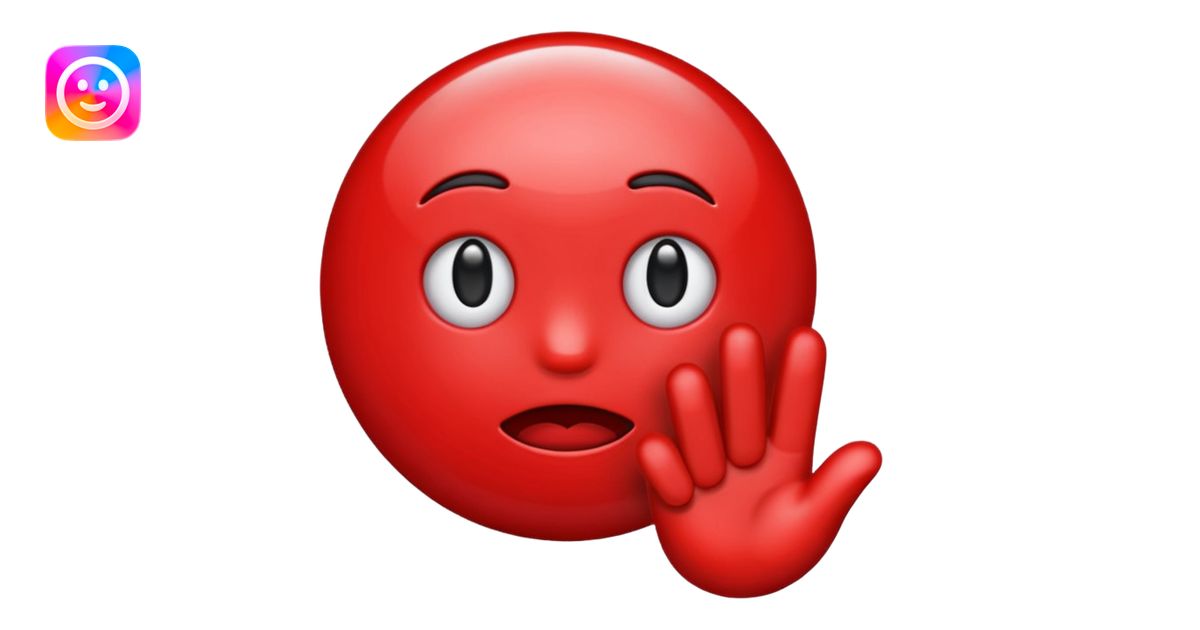 Emoji saying no emoji | AI Emoji Generator