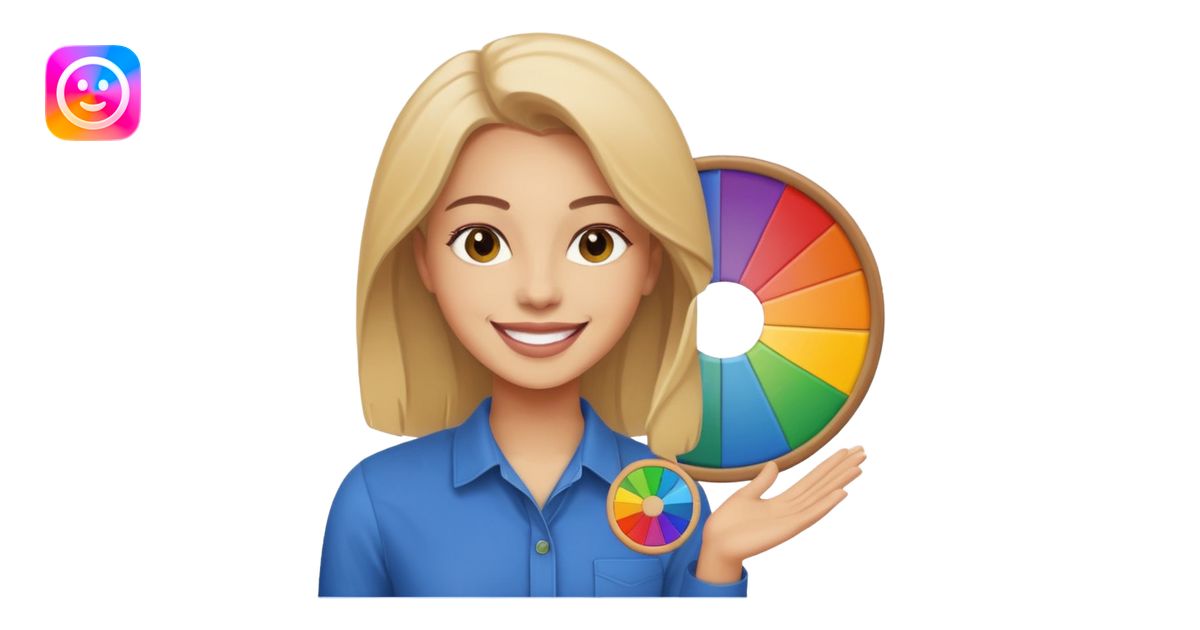 graphic designer , color wheel, photoshop icon emoji | AI Emoji Generator