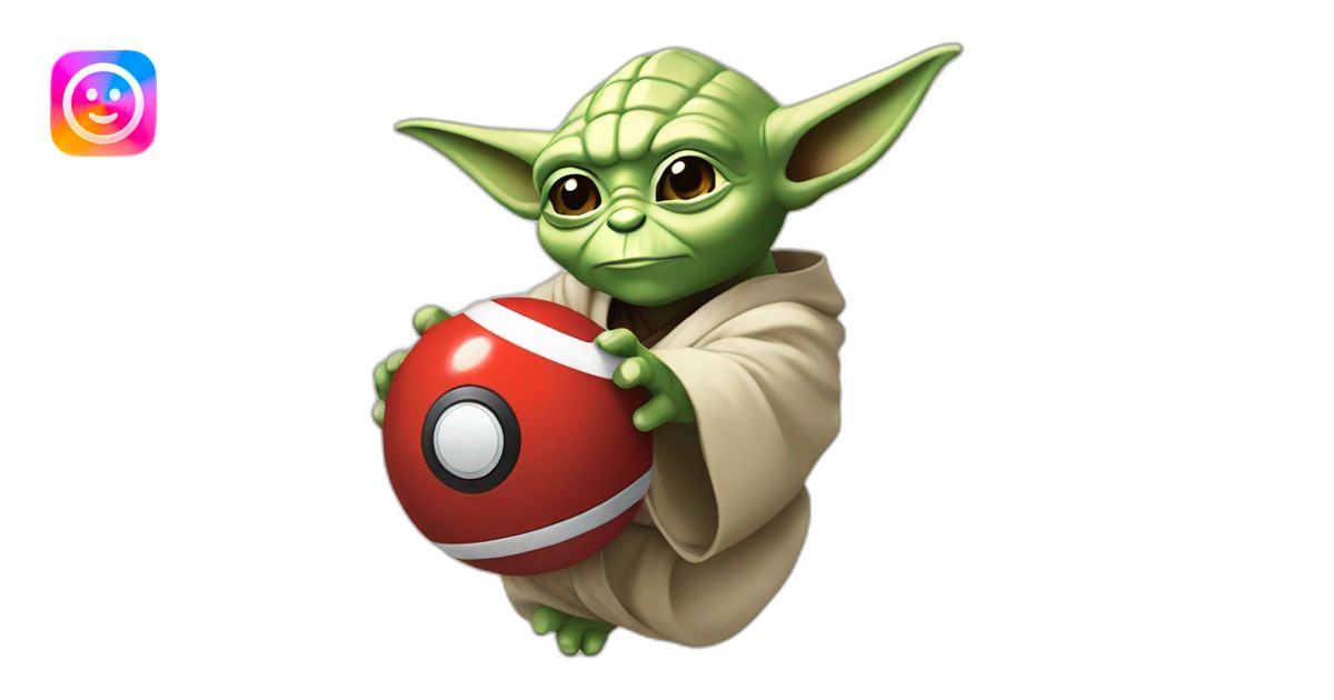 Pokéball catch yoda emoji | AI Emoji Generator