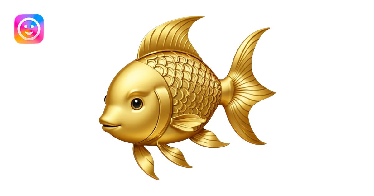 Gold Pisces symbol emoji | AI Emoji Generator