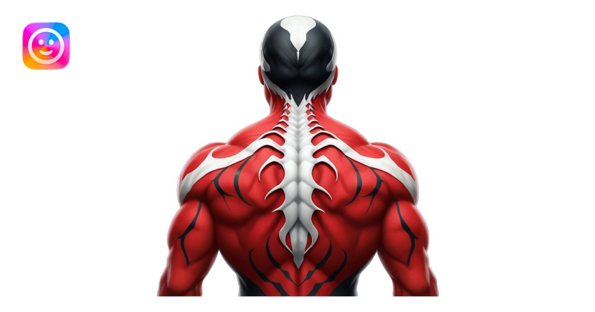 rear back of Venom's head with visible neck and shoulders emoji | AI ...