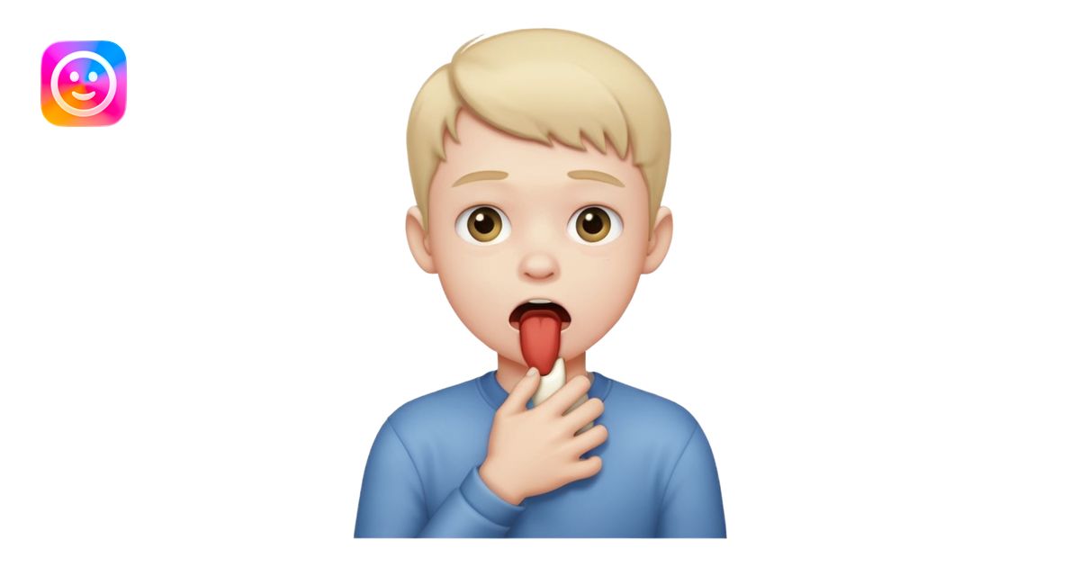cute boy choking emoji | AI Emoji Generator