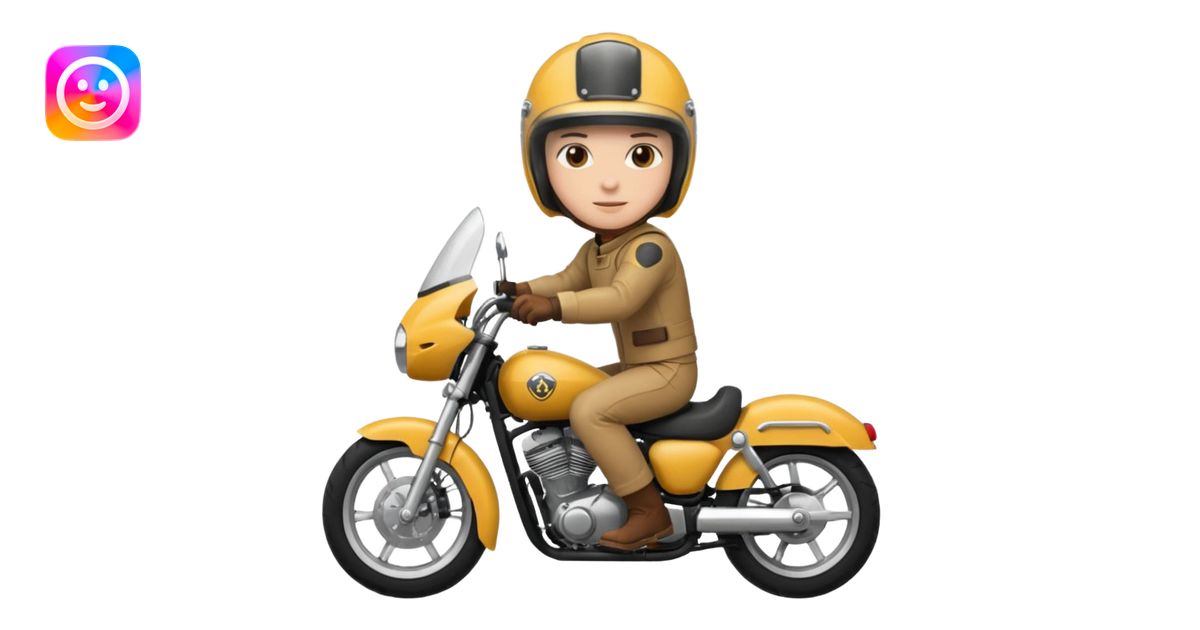 a motor bike rideng emoji emoji | AI Emoji Generator