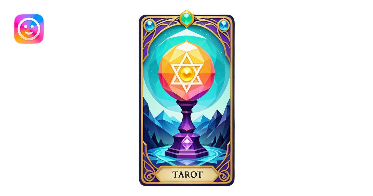 fantasy magic tarot card low poly emoji | AI Emoji Generator