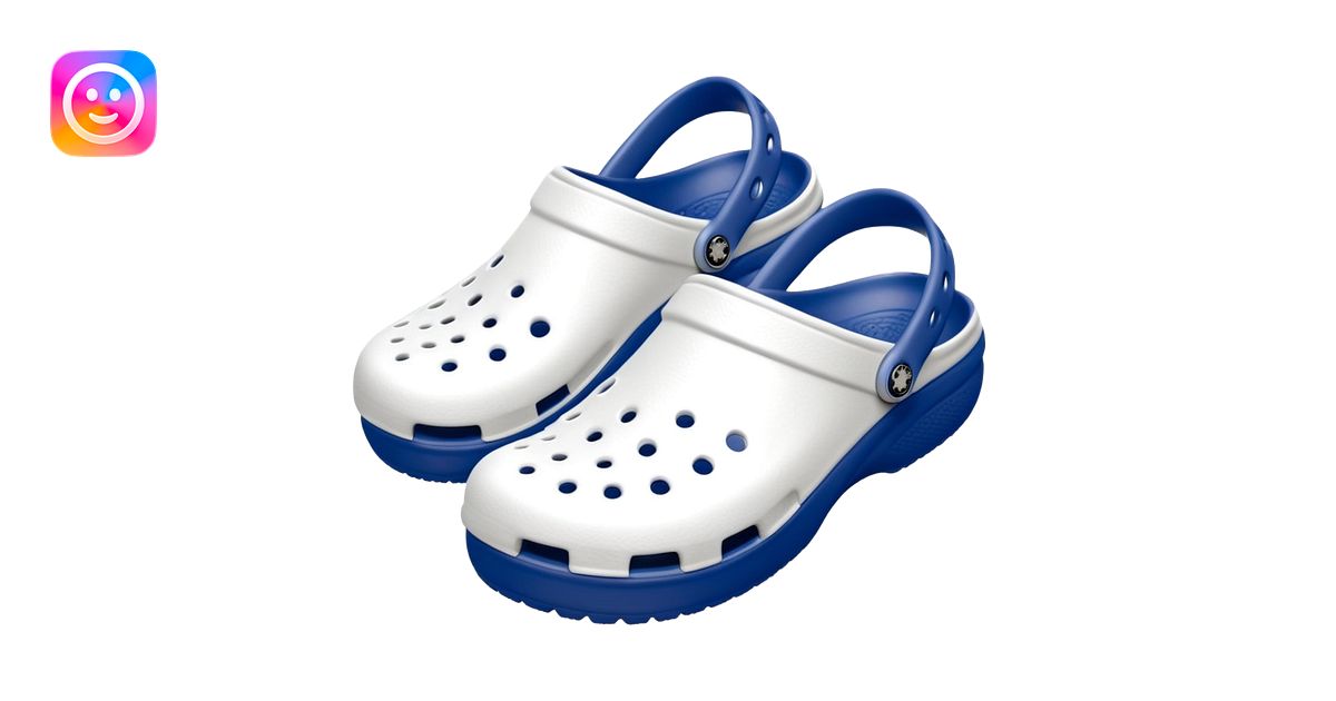 Pure white Crocs clogs, all-white straps and sole, no blue or other ...