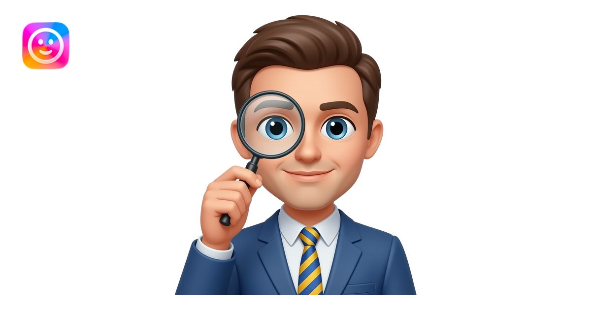 persona con una lupa emoji | AI Emoji Generator