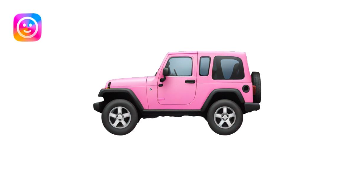 pink jeep emoji | AI Emoji Generator