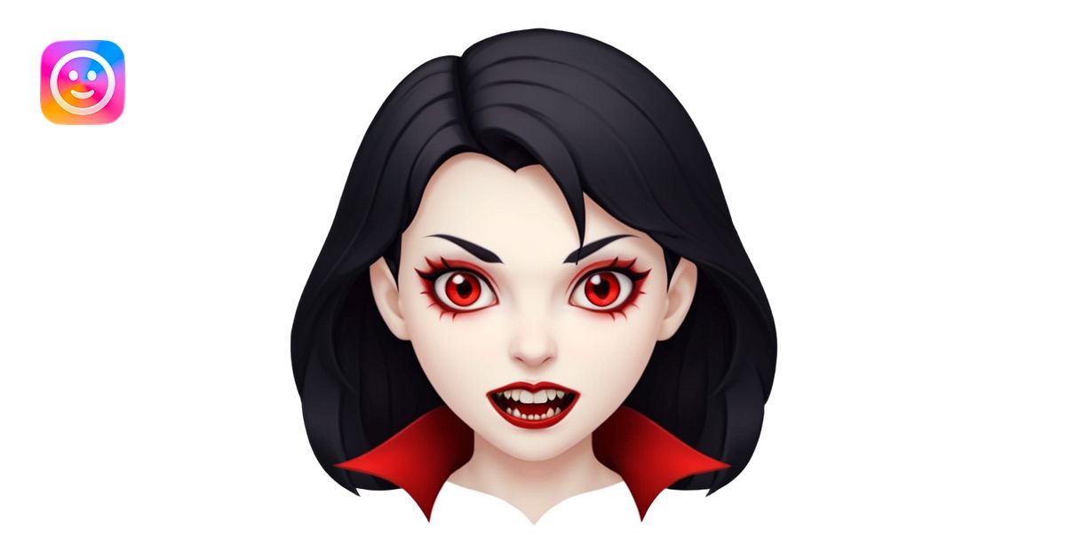Vampire devil girl emoji | AI Emoji Generator